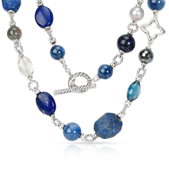 David Yurman | Bags | David Yurman Bead Necklace With Lapis Lazuli ...